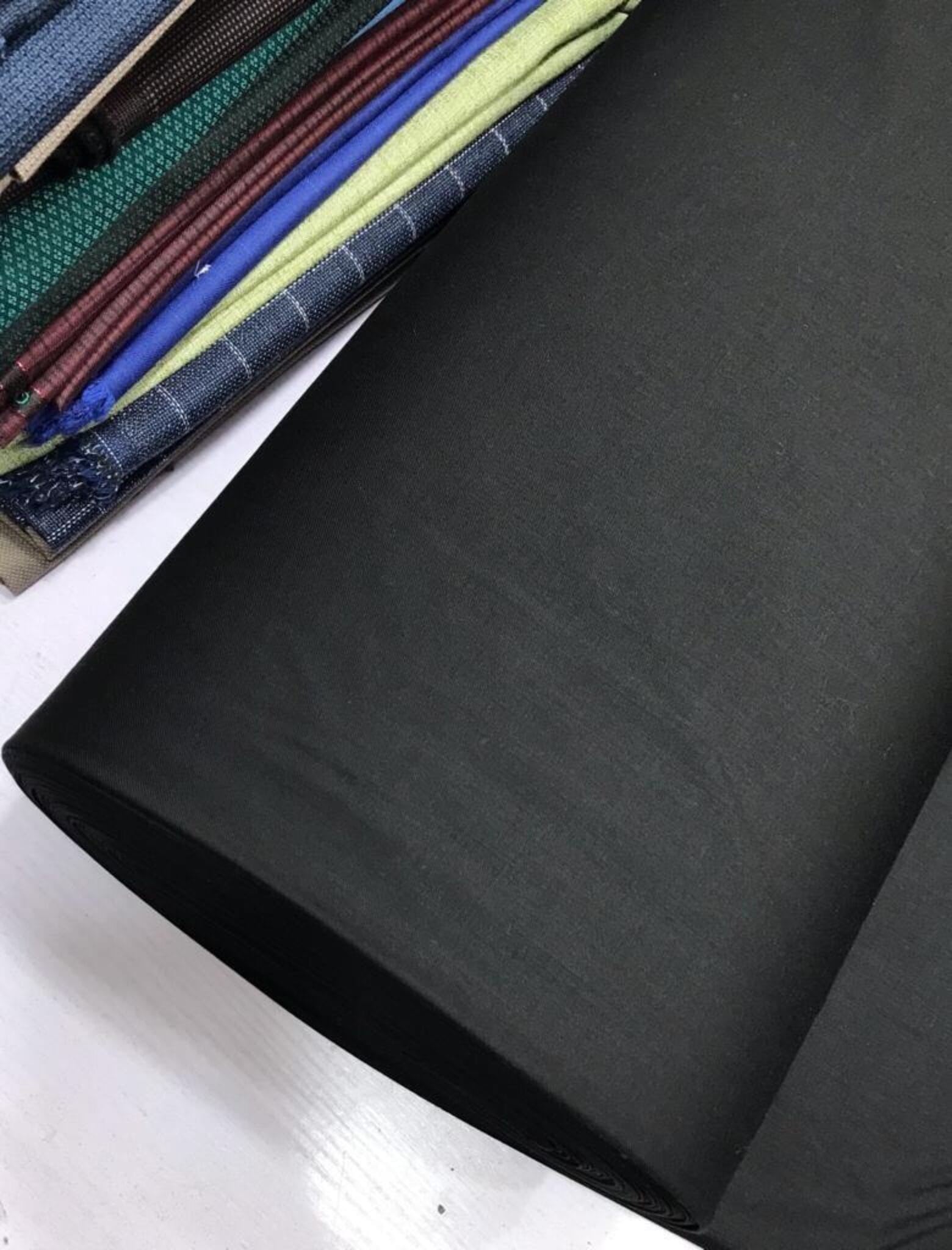 Black Lana Cashmere Fabric per yard - Wes Fabrics