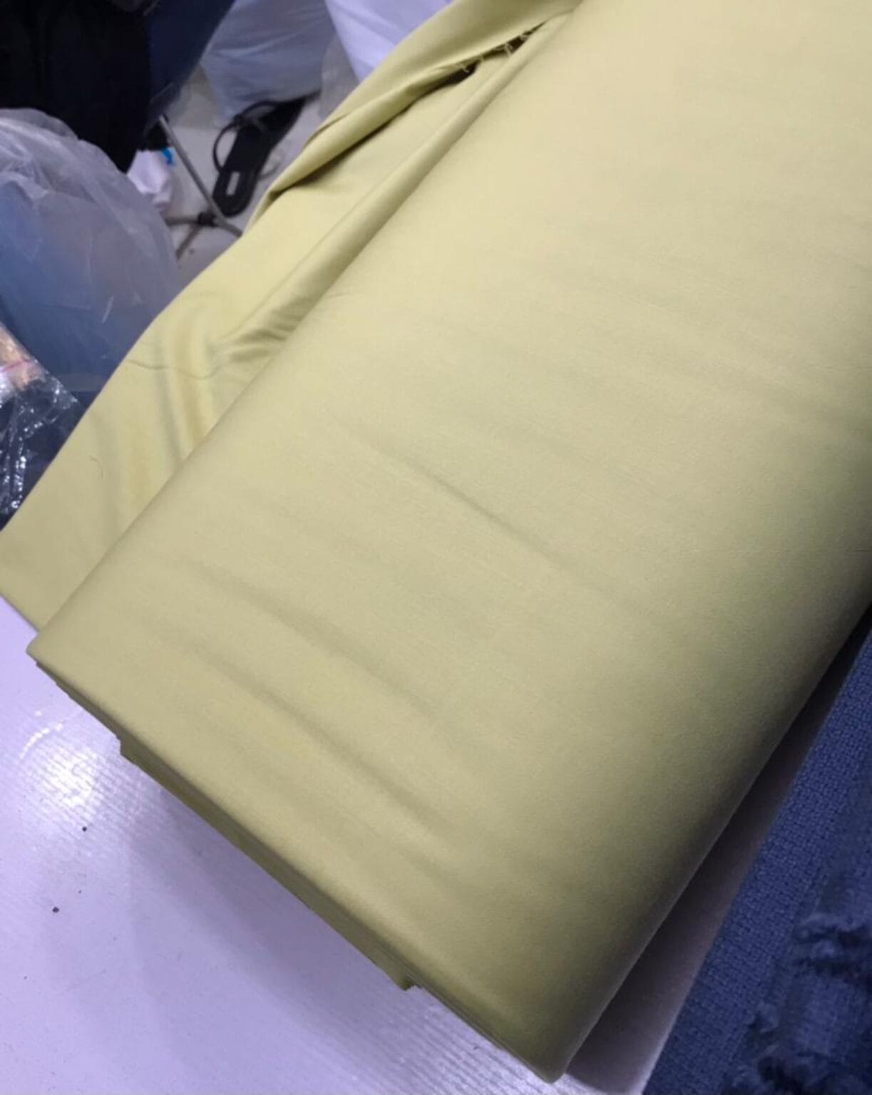 Pastel Green Lana Cashmere Fabric per yard - Wes Fabrics