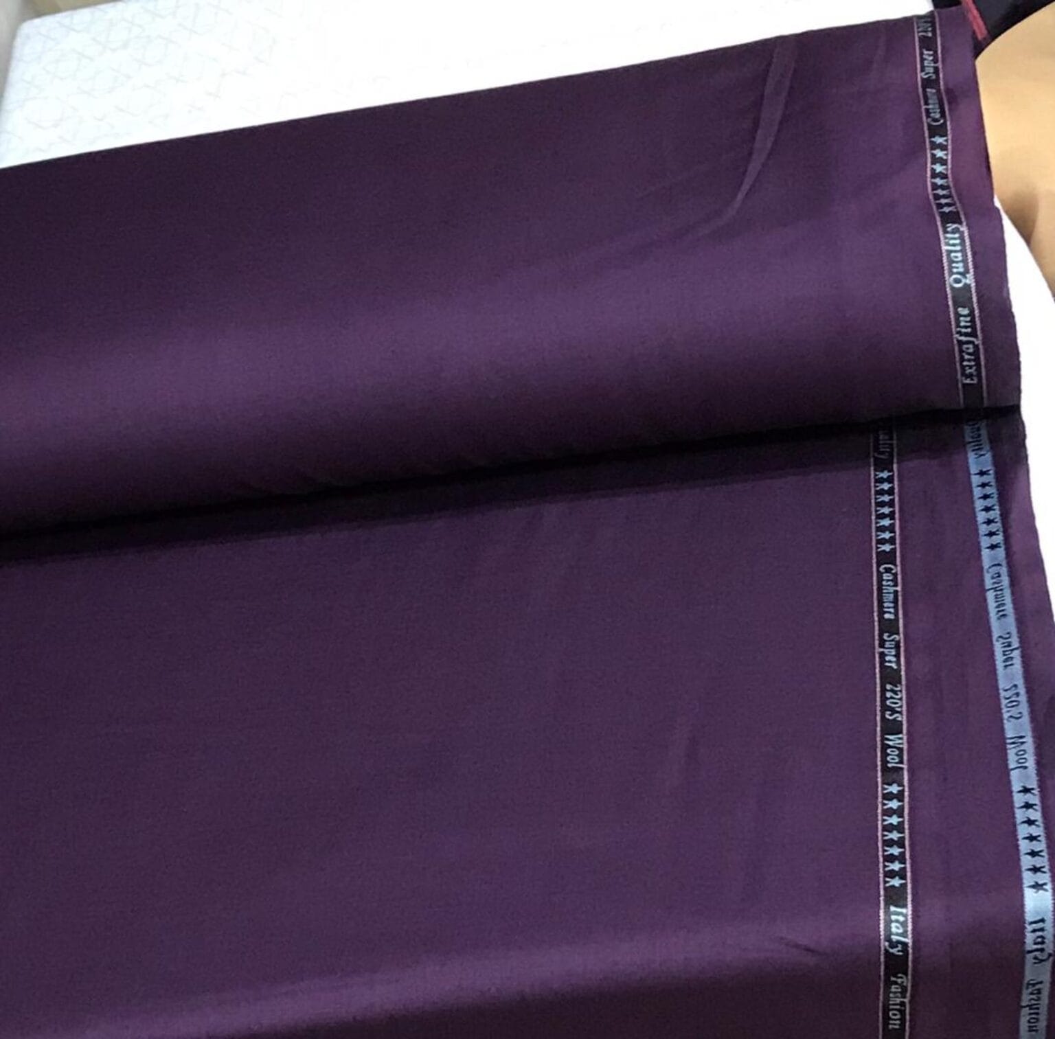 Purple 7 Star Cashmere Fabric per yard - Wes Fabrics