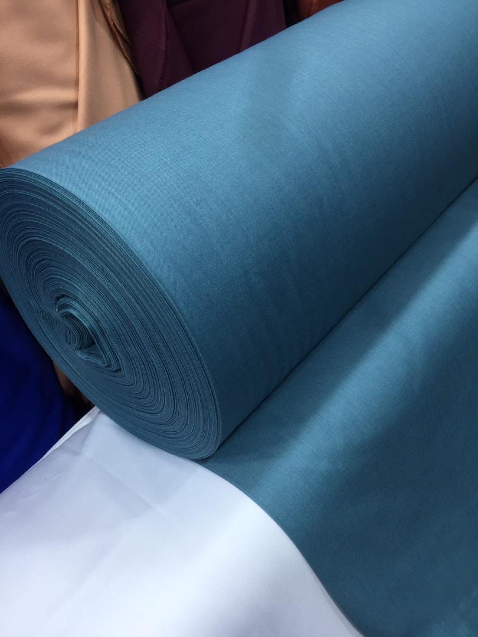 Electric Blue Senator Fabric per yard - Wes Fabrics