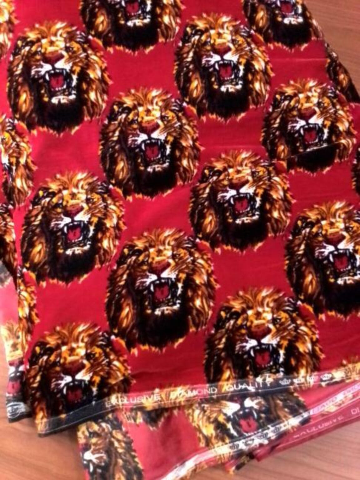 Red Isi Agu Fabric per yard (ads085) - Wes Fabrics